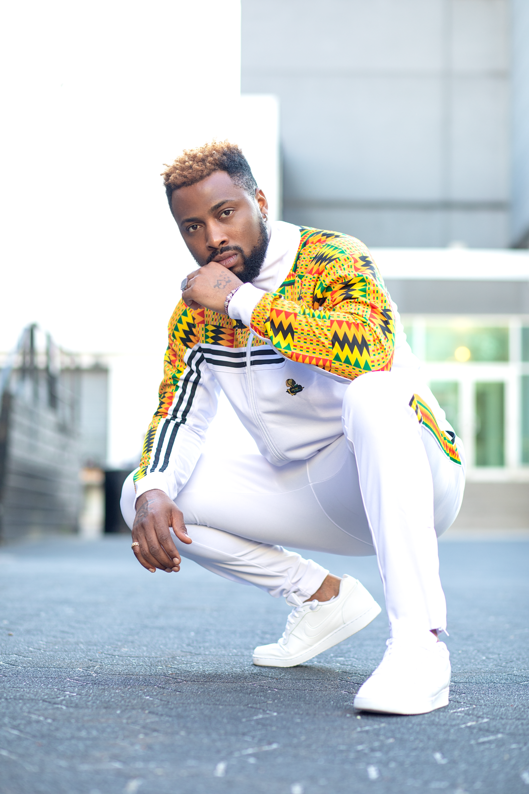 African James Bond kente tracksuit and pant - Africstyle Fashion